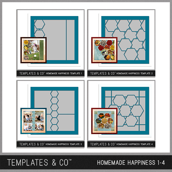 Homemade Happiness Templates 1-4 | Digital Art