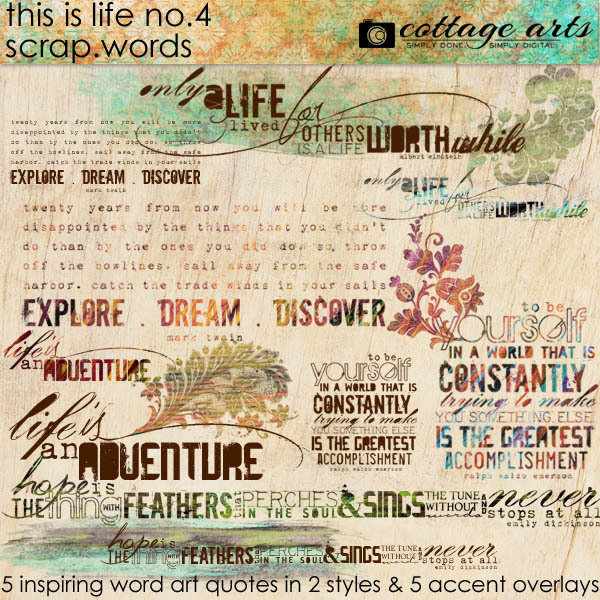 This Is Life Scrap.words Collection 2 | Digital Art