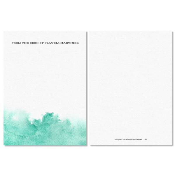 Watercolor Stationery Teal | Card