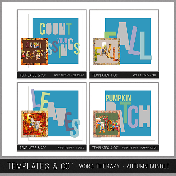 Word Therapy Autumn Bundle | Digital Art