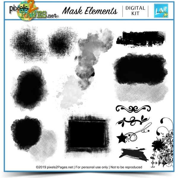 p2P LIVE Mask Elements | Digital Art