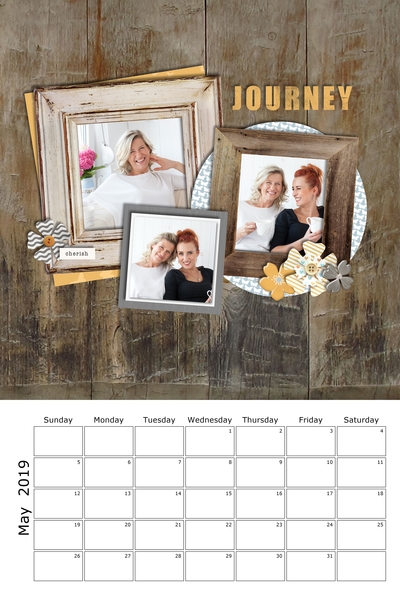 2019 & 2020 Rustic Chic Calendar 12x18 | Digital Art