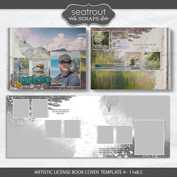 Artistic License Book Cover Template Bonus Bundle - 11x8.5 | Digital Art
