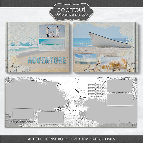 Artistic License Book Cover Template Bonus Bundle - 11x8.5 | Digital Art