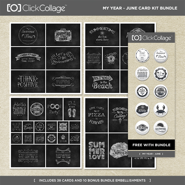 My Year - June Card Kit Bundle | Digital Art