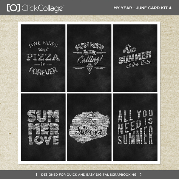 My Year - June Card Kit Bundle | Digital Art