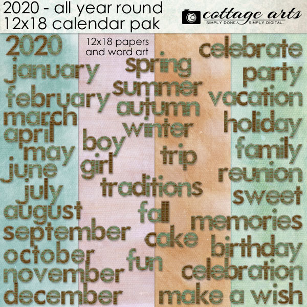 2020 All Year Round Calendar | Digital Art