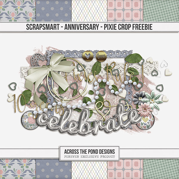 ScrapSmart - Anniversary - Pixie Crop Freebie | Digital Art