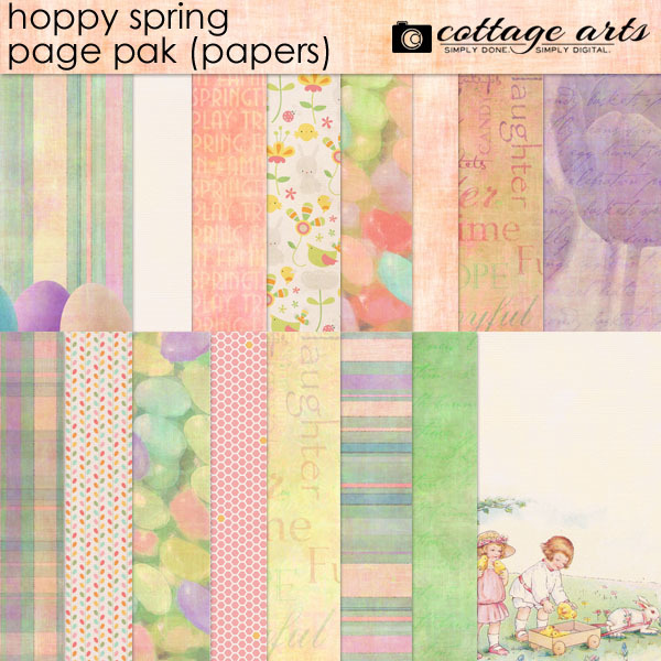 Hoppy Spring Page Pak | Digital Art