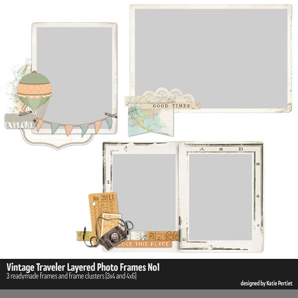 Vintage Traveler Scrapbooking Bundle | Digital Art