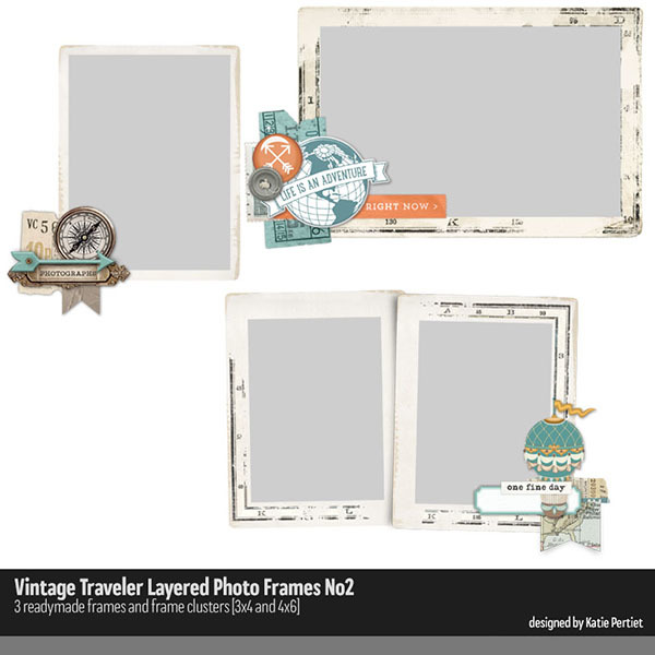 Vintage Traveler Scrapbooking Bundle 02 | Digital Art