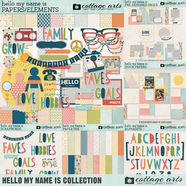 Hello My Name Is Journal Cards | Digital Art