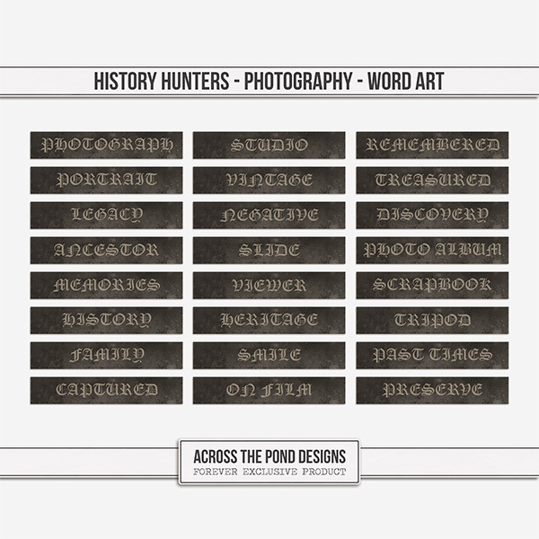History Hunters - Photography- Bundle | Digital Art