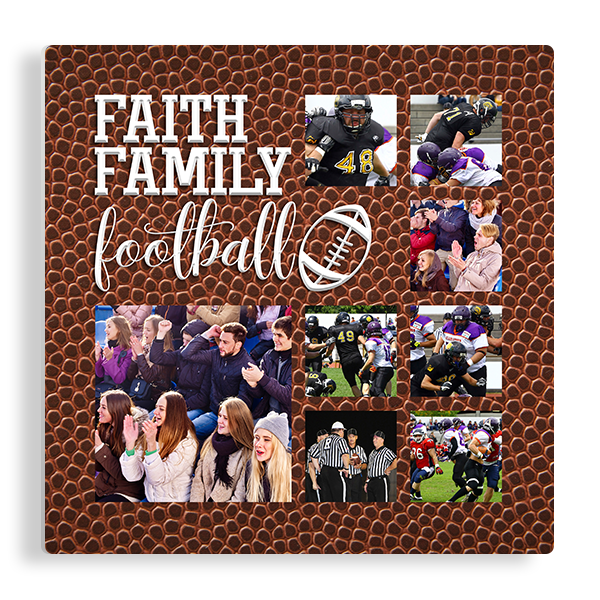 Faith Family Football Panel | Metal Wall Panel | FOREVER.com