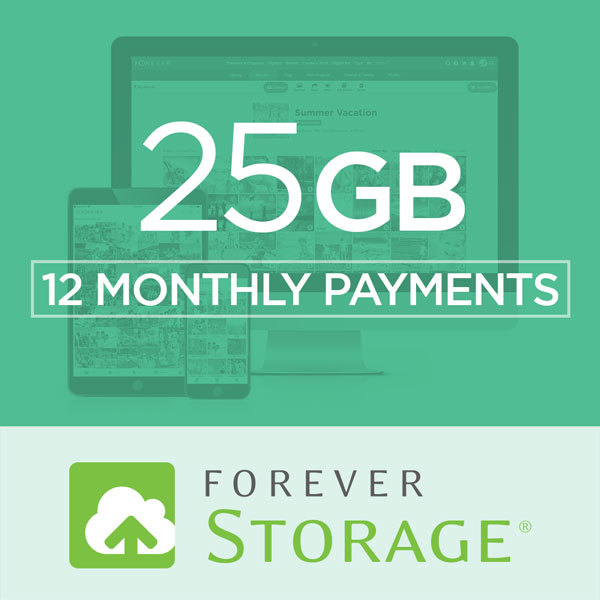 25 GB FOREVER Storage Payment Plan | Storage