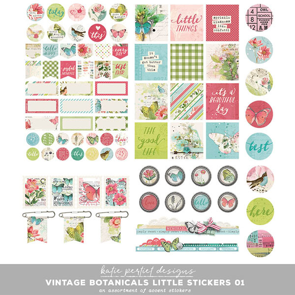 Vintage Botanicals Scrapbooking Bundle | Digital Art