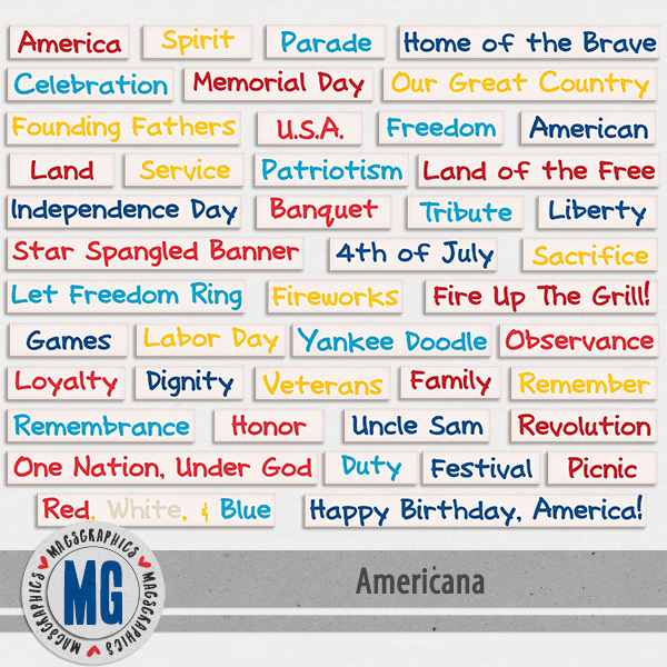 Americana Bundle Pack | Digital Art