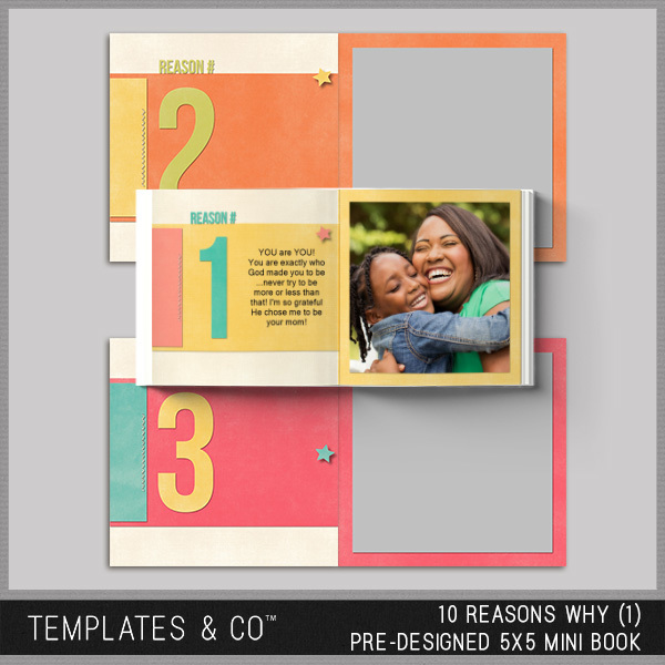 10 Reasons Why (1) Pre-designed 5x5 Mini Book | Digital Art