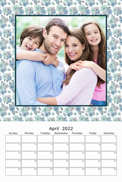 Modern Floral Pre-Designed 12x18 Calendar | Digital Art