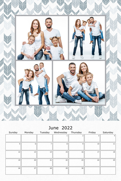 Cool Chevron Pre-Designed 12x18 Calendar | Digital Art