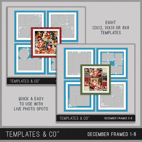 December Framed 1-8 | Digital Art