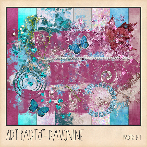 Pavonine Party Kit | Digital Art