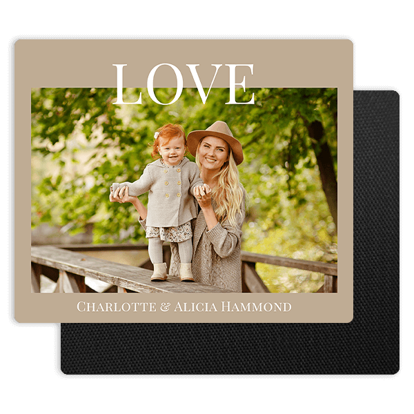 Khaki Monochromatic Monogram Mouse Pad | Mouse Pad