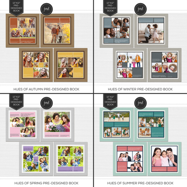 Hues of the Seasons Pre-Designed Book Bundle | Digital Art