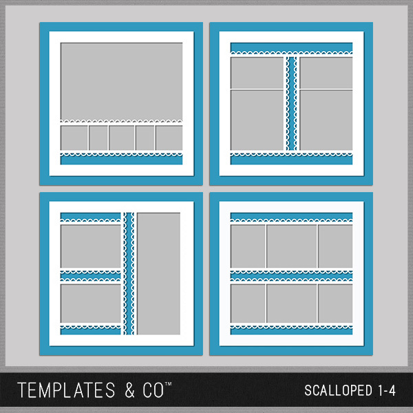 Scalloped 1-4 | Digital Art