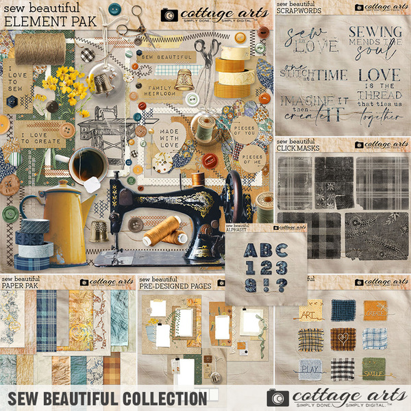Sew Beautiful Pre-designed Pages | Digital Art