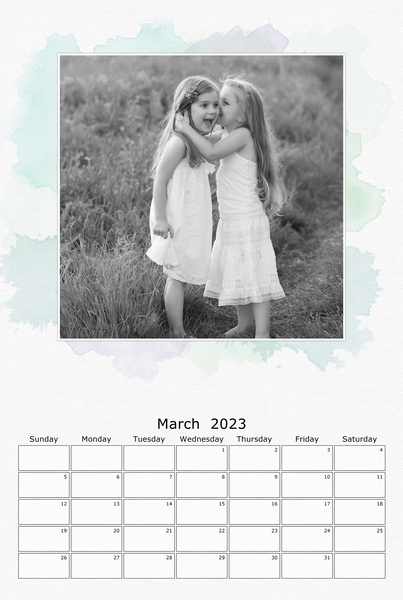 Watercolor 12x18 Calendar | Digital Art