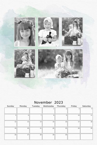 Watercolor 12x18 Calendar | Digital Art