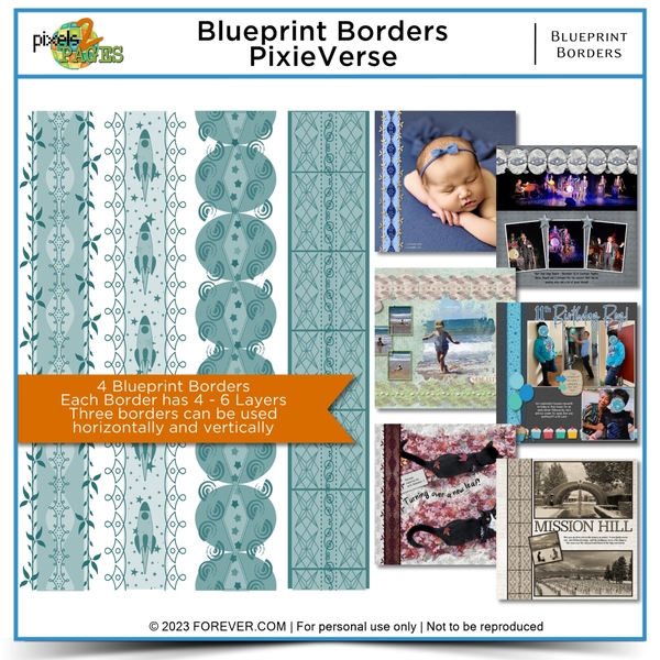 Blueprint Borders - PixieVerse (Exclusive for Earlybird Registrants only) | Digital Art