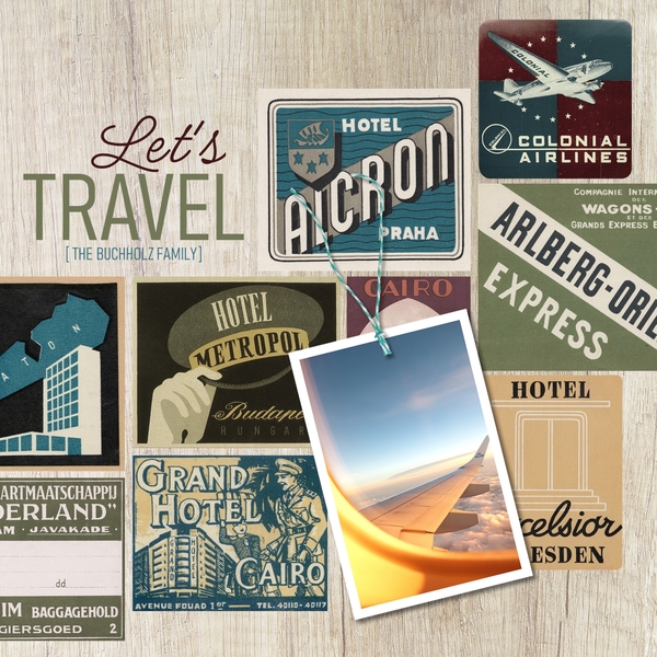 Hotel Luggage Labels 1 | Digital Art