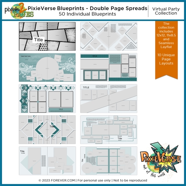 PixieVerse Blueprints - Double Page Spreads | Digital Art