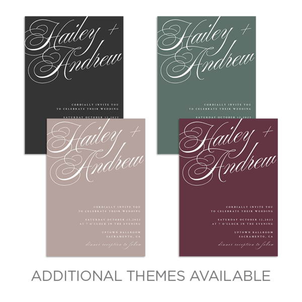 Modern Script Wedding Invitation | Card
