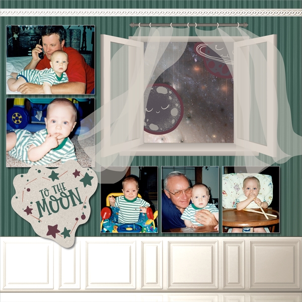 Blueprint Builder - To The Moon Space | Digital Art