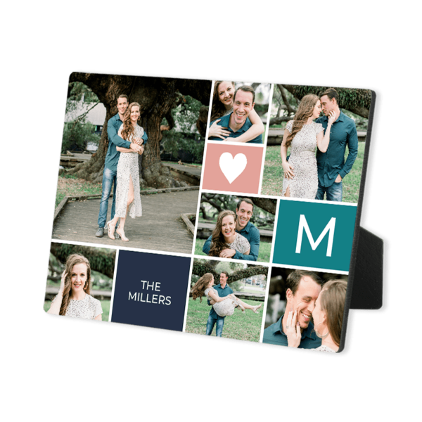 Heart Grid Monogram Tabletop | Tabletop Panel