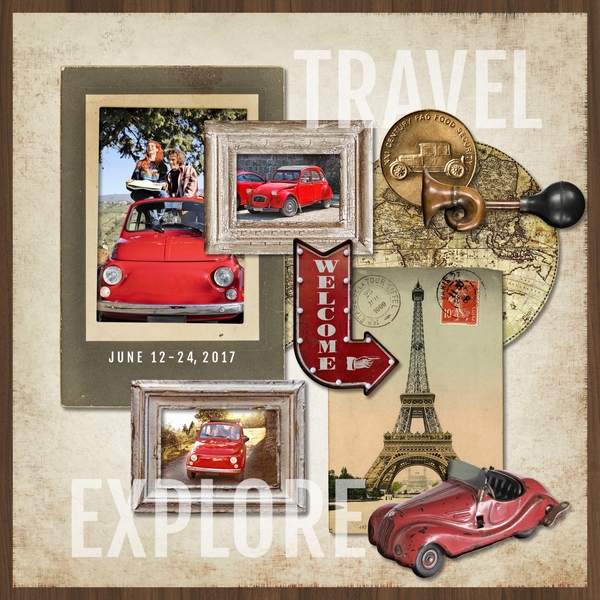 Vintage Travel Papers | Digital Art