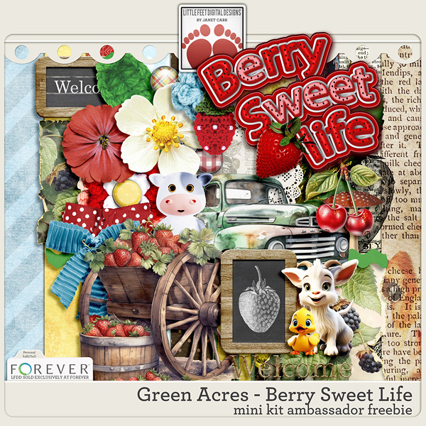 Green Acres - Berry Sweet Life Mini Kit Ambassador Freebie | Digital Art
