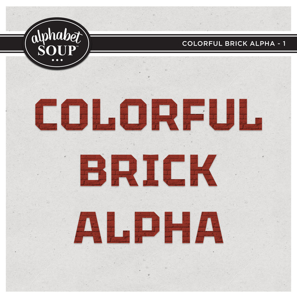 Colorful Brick Alpha - 1 | Digital Art