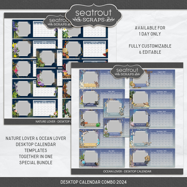 Desktop Calendar Combo 2024 | Digital Art