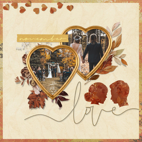 Fall-ing in Love Frame Clusters | Digital Art