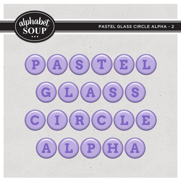 Pastel Glass Circle Alpha Bundle | Digital Art
