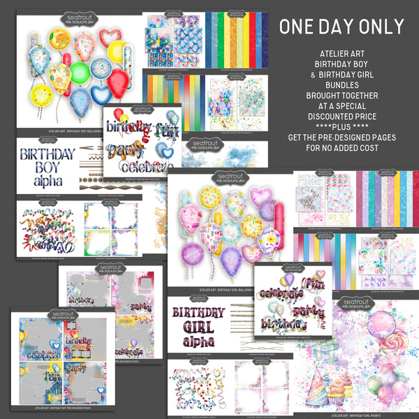 One Day Only - Atelier Art Birthday Boy & Birthday Girl Bonus Bundle ...