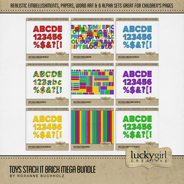 Toys Stack It Brick Word Art | Digital Art