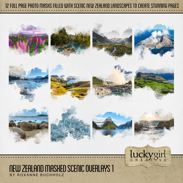 New Zealand Masked Overlays Bundle | Digital Art
