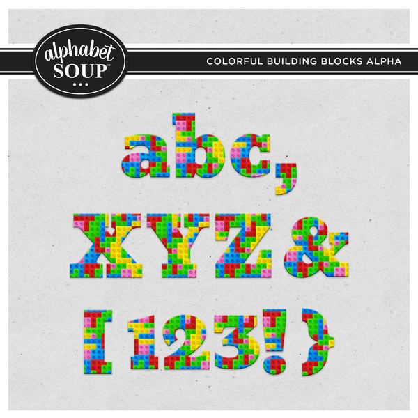 Colorful Building Blocks Alpha | Digital Art