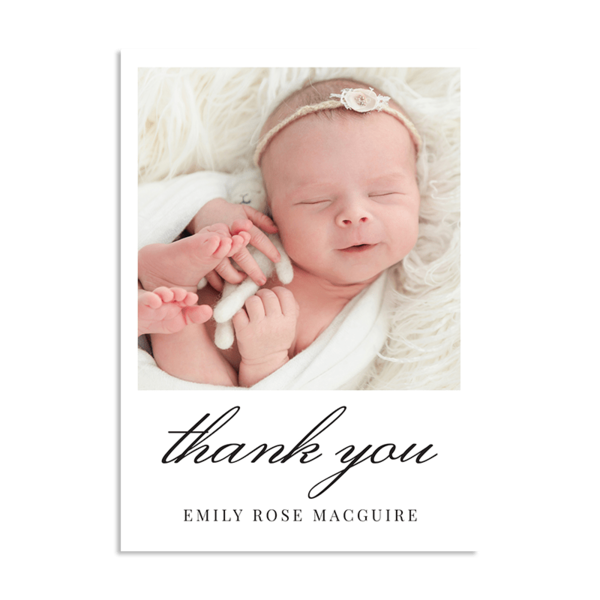 Emily Thank You - Baby | Photo Card | FOREVER.com