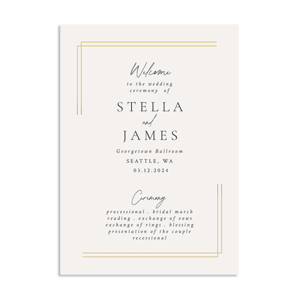 Stella Wedding Program | Photo Card | FOREVER.com